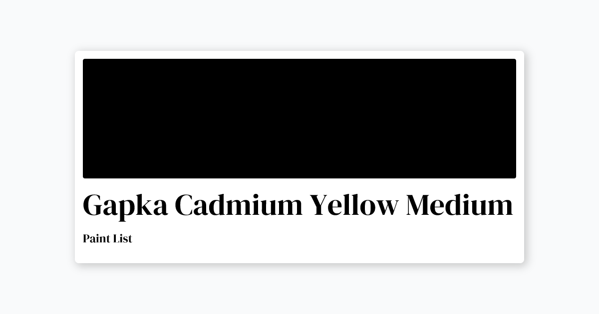 Gapka Cadmium Yellow Medium