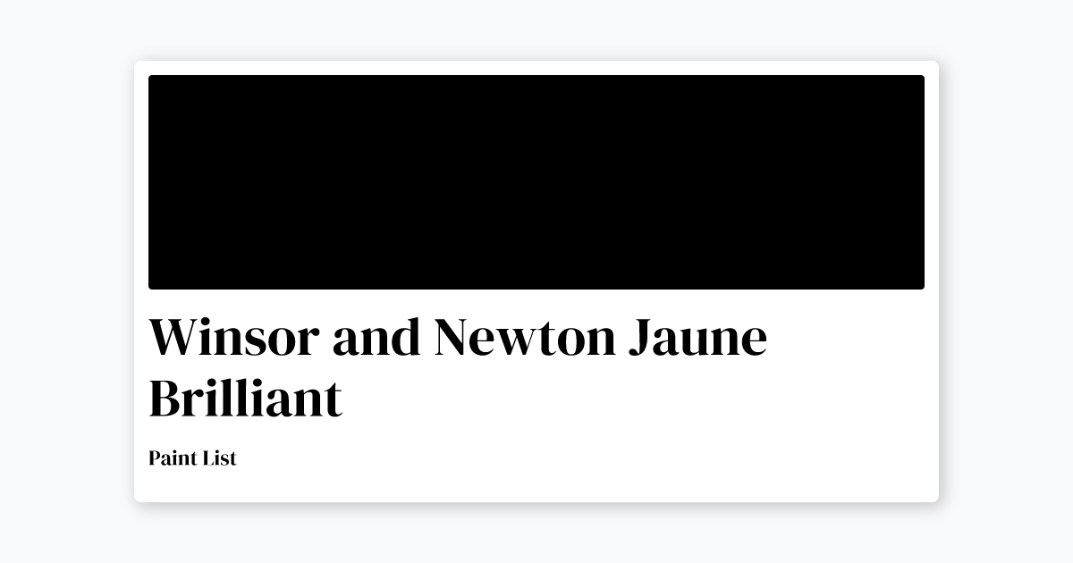 Winsor and Newton Artist’s Oil Colours Jaune Brilliant